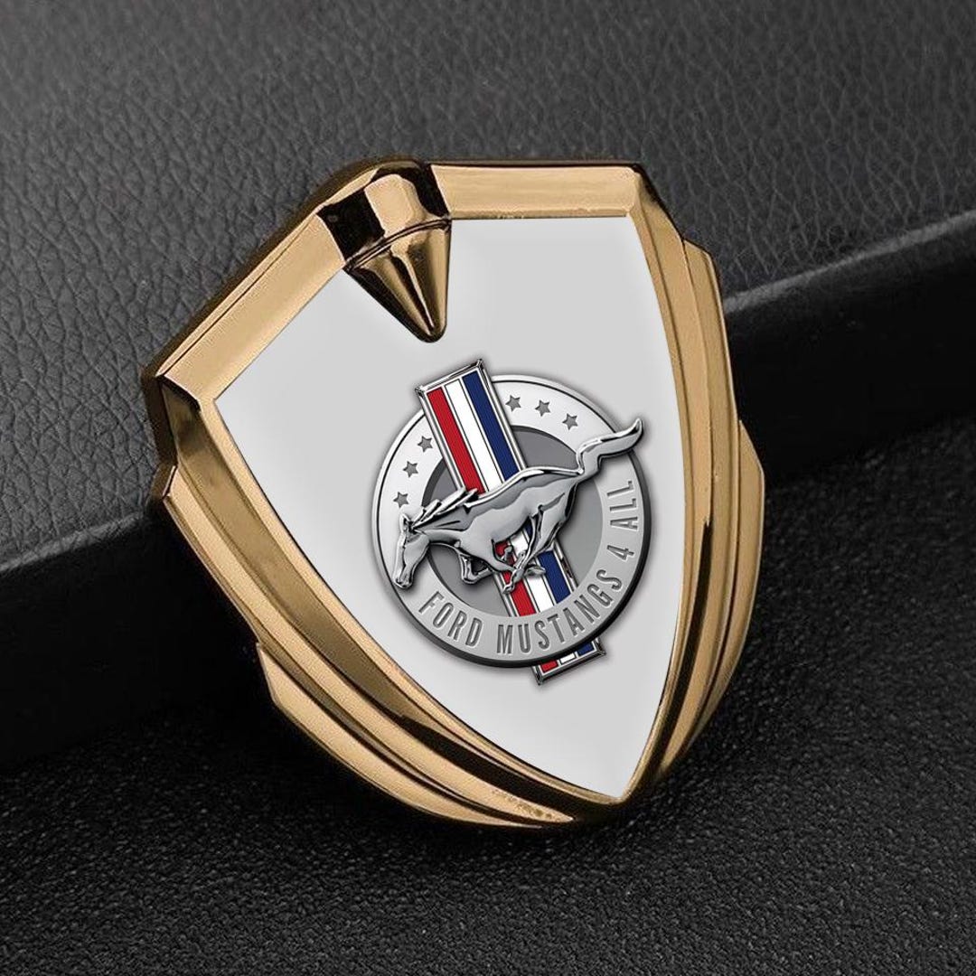 MUSTANG Metal Emblems Shields Epoxy Resin Custom Accessory Front Rear ...