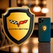 CORVETTE Emblems Shield 3D Handmade Epoxy Resin Stickers Custom ...