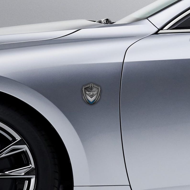 Bentley Metal Emblem Shield, Epoxy Resin Car Decal - Etsy