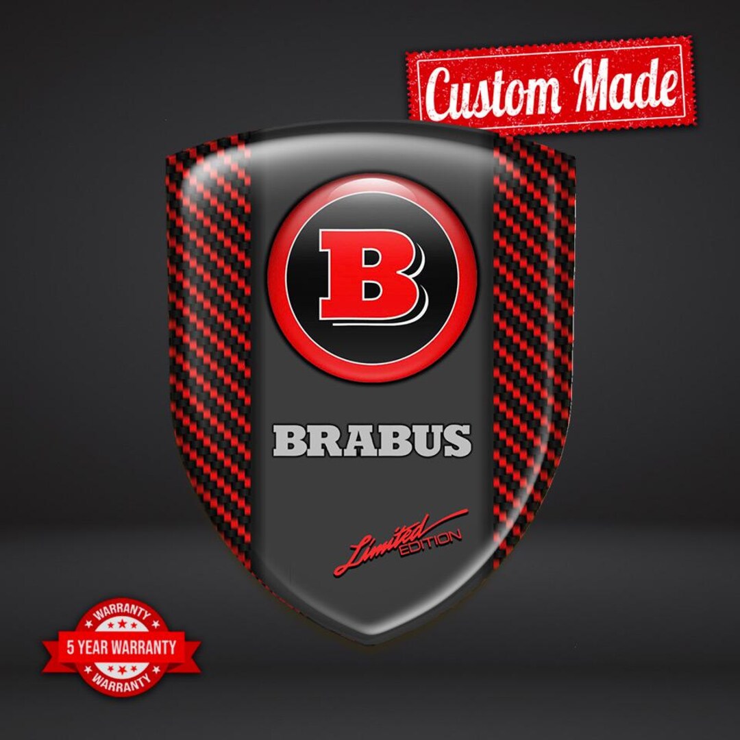 BRABUS Emblem 3D Epoxy Resin Shield, Custom Car Accessories - Etsy