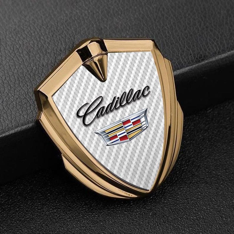 CADILLAC Metal Emblems Shield Epoxy Resin Custom Accessory Front Rear ...
