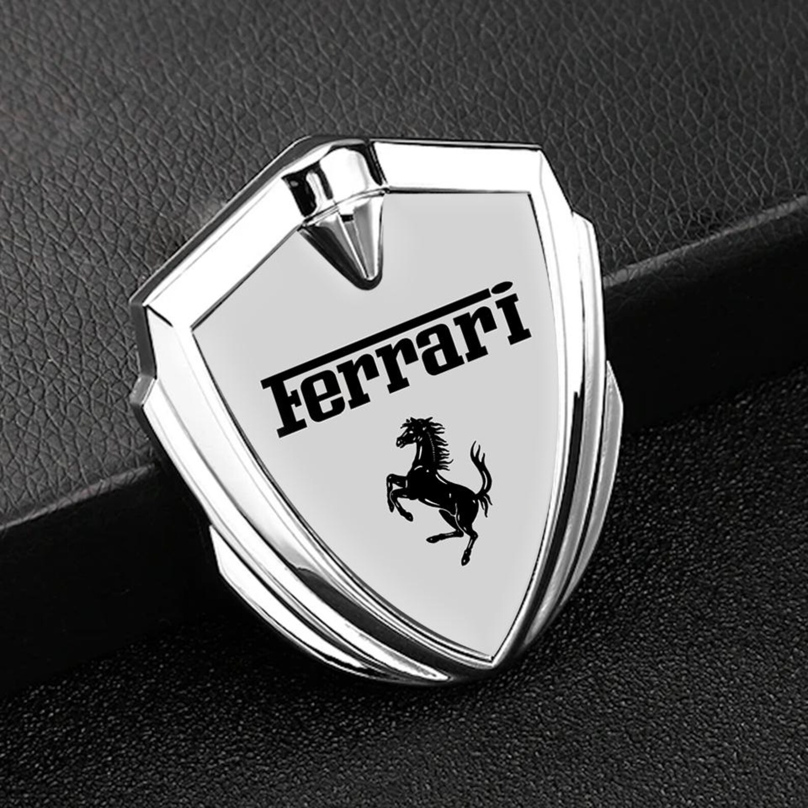 Ferrari Emblem Shield, Metal Epoxy Resin Decal - Etsy