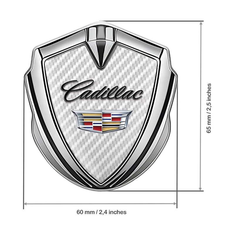 CADILLAC Metal Emblems Shield Epoxy Resin Custom Accessory Front Rear ...