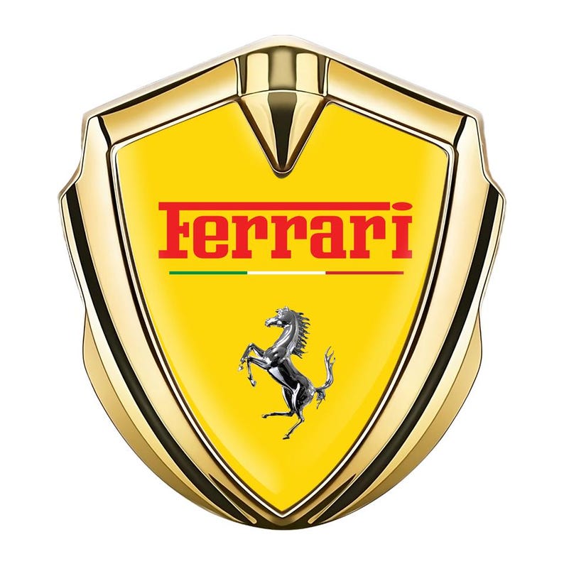 Ferrari Metal Emblem Shield, Epoxy Resin Decal Sticker - Etsy