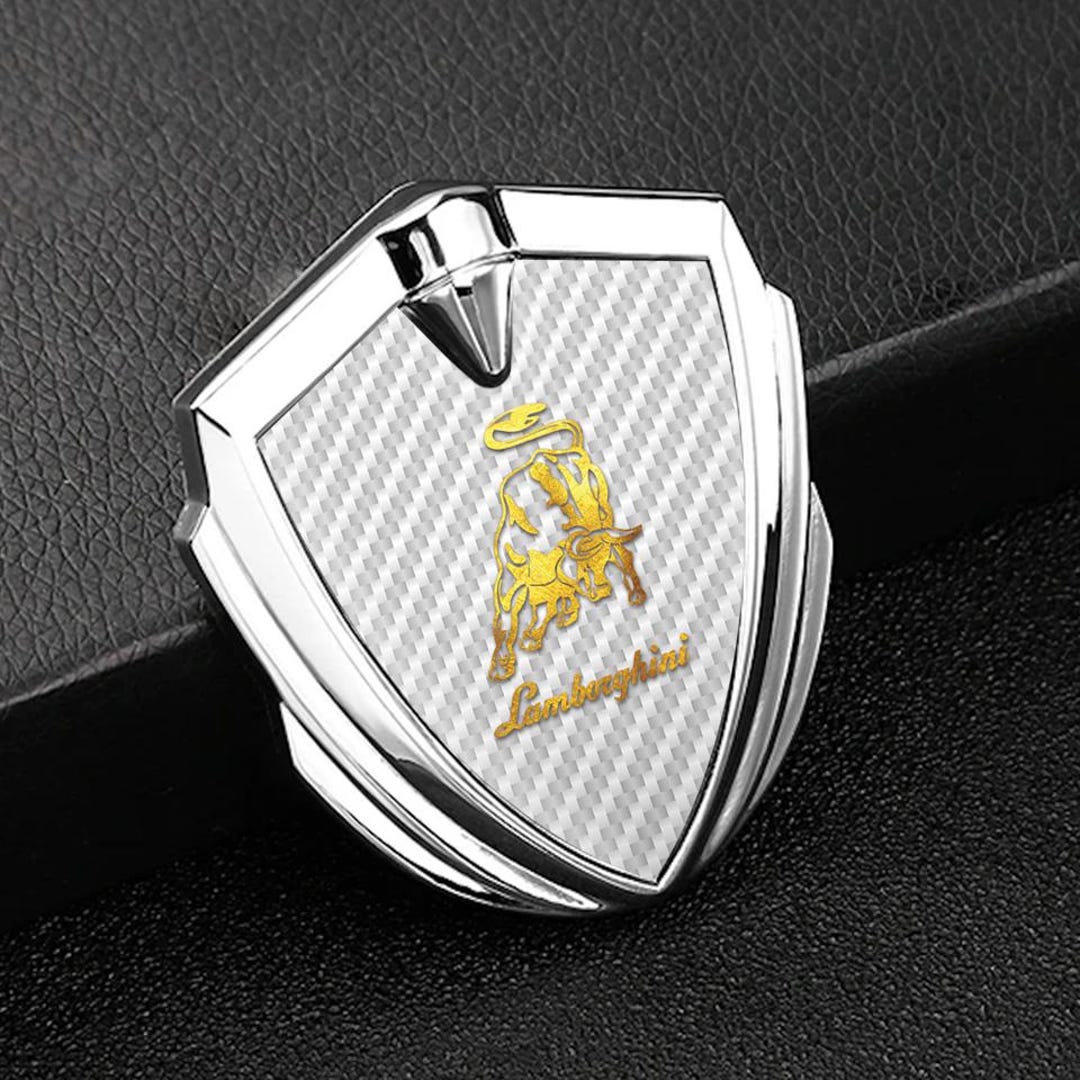 Lamborghini Emblem Shield, Metal Epoxy Resin Car Decal - Etsy