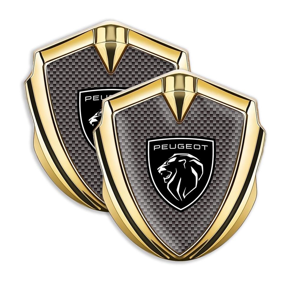 PEUGEOT Metal Emblems Shields Epoxy Resin Custom Accessory Front Rear ...