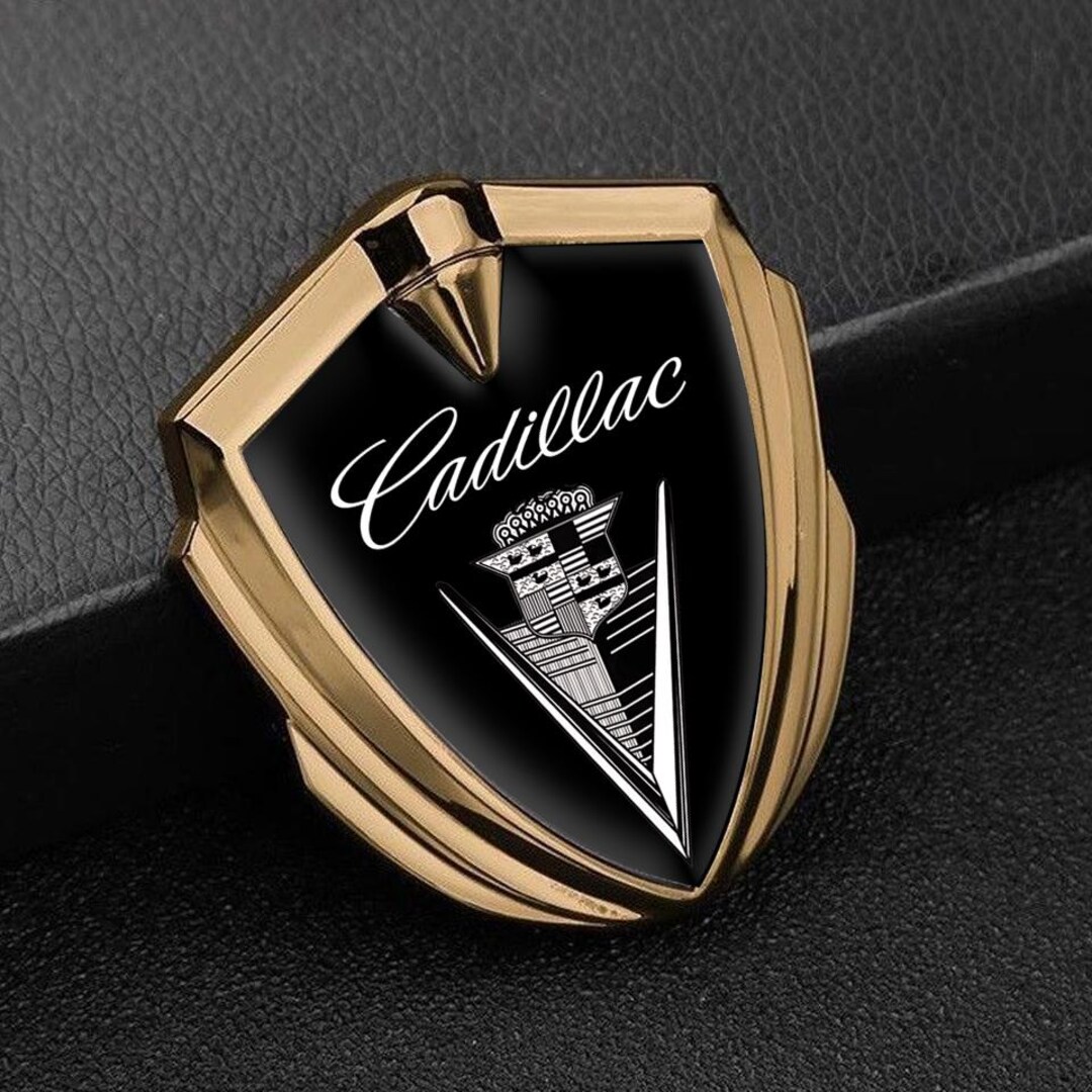 CADILLAC Metal Emblems Shield Epoxy Resin Custom Accessory Front Rear ...