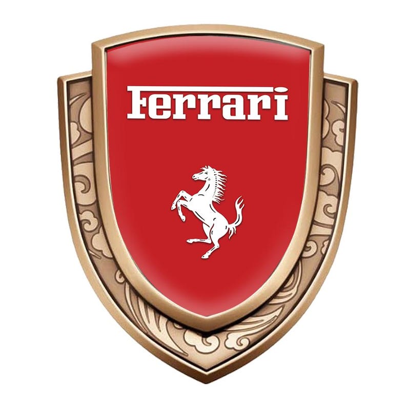 Ferrari Emblem Shield, Metal Epoxy Resin Car Decal - Etsy