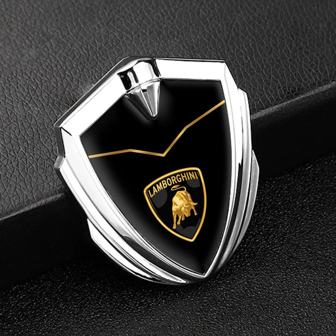 Lamborghini Metal Shield Emblem: Car Fender Sticker, Epoxy Resin Badge ...