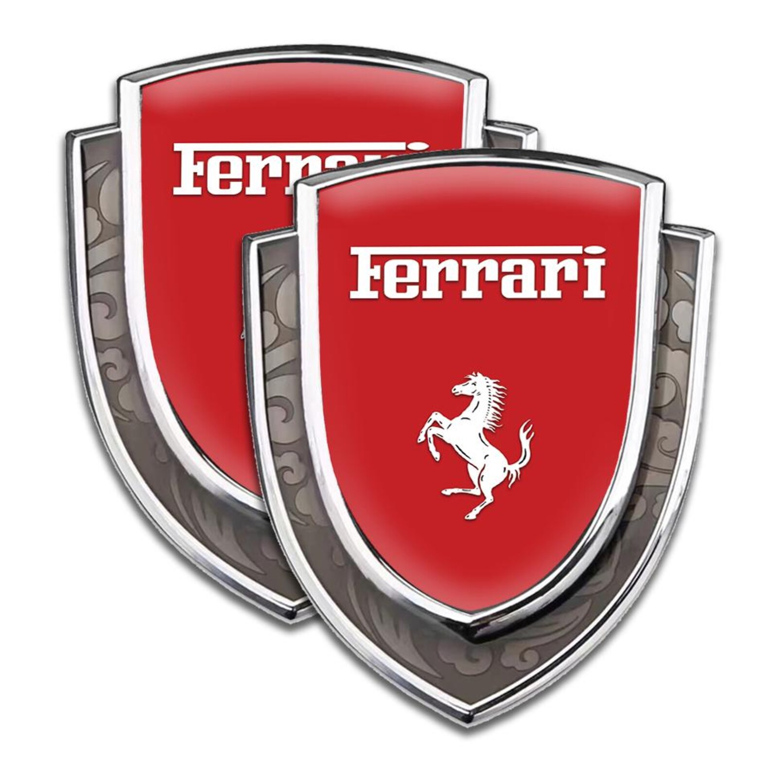 Ferrari Emblem Shield, Metal Epoxy Resin Car Decal - Etsy