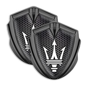 MASERATI Metal Emblems Shields Epoxy Resin Custom Accessory Front Rear ...