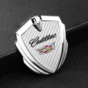 CADILLAC Metal Emblems Shield Epoxy Resin Custom Accessory Front Rear ...