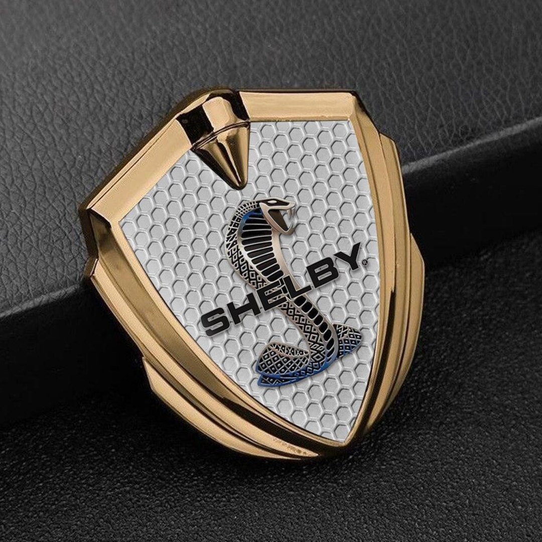 SHELBY Metal Emblems Shields Epoxy Resin Custom Accessories Front Rear ...