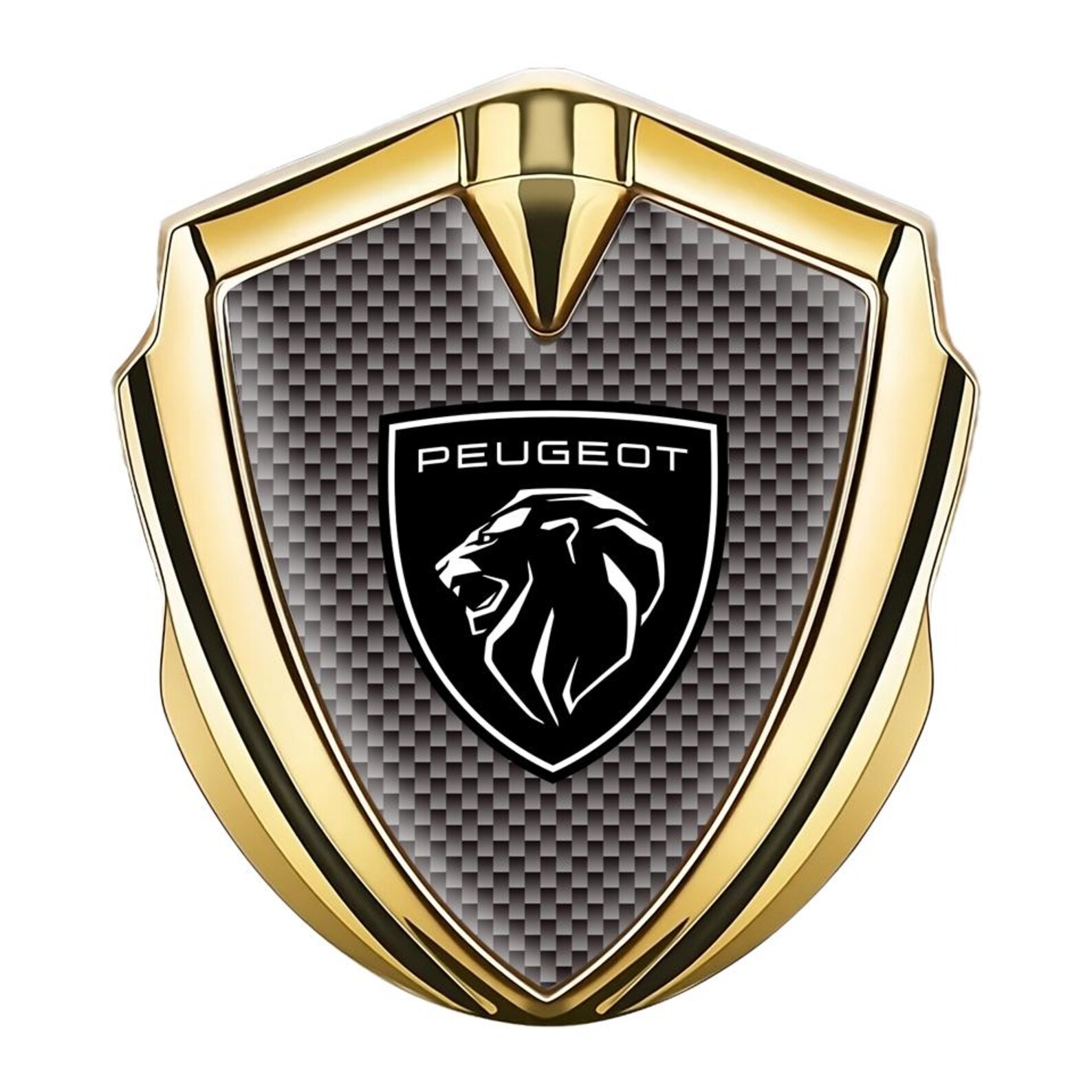 PEUGEOT Metal Emblems Shields Epoxy Resin Custom Accessory Front Rear ...