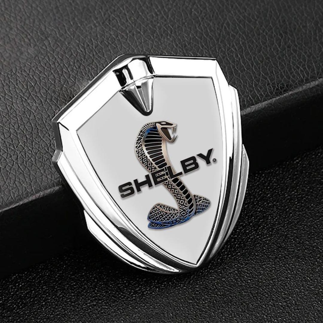 SHELBY Metal Emblems Shields Epoxy Resin Custom Accessories Front Rear ...