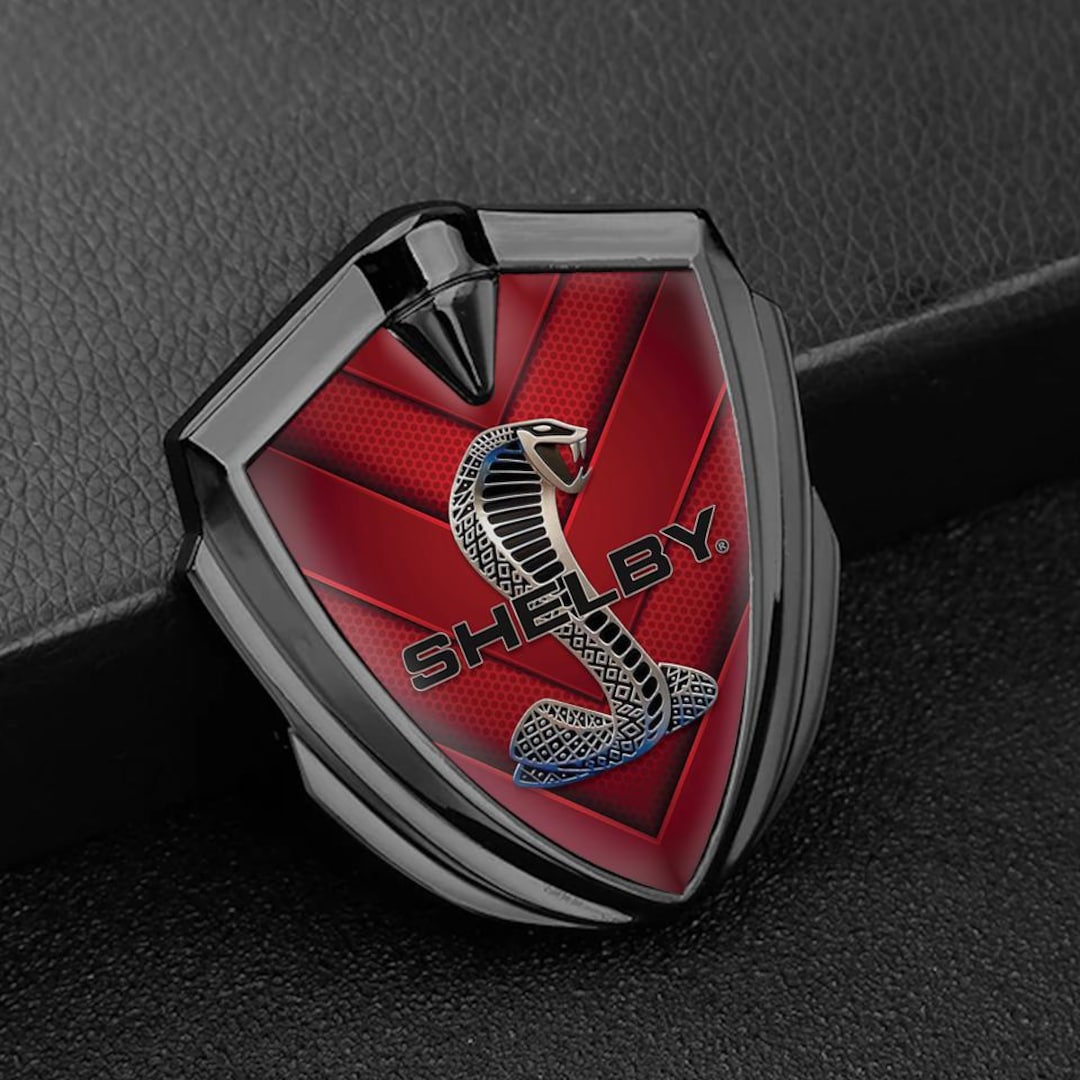SHELBY Metal Emblems Shields Epoxy Resin Custom Accessories Front Rear ...