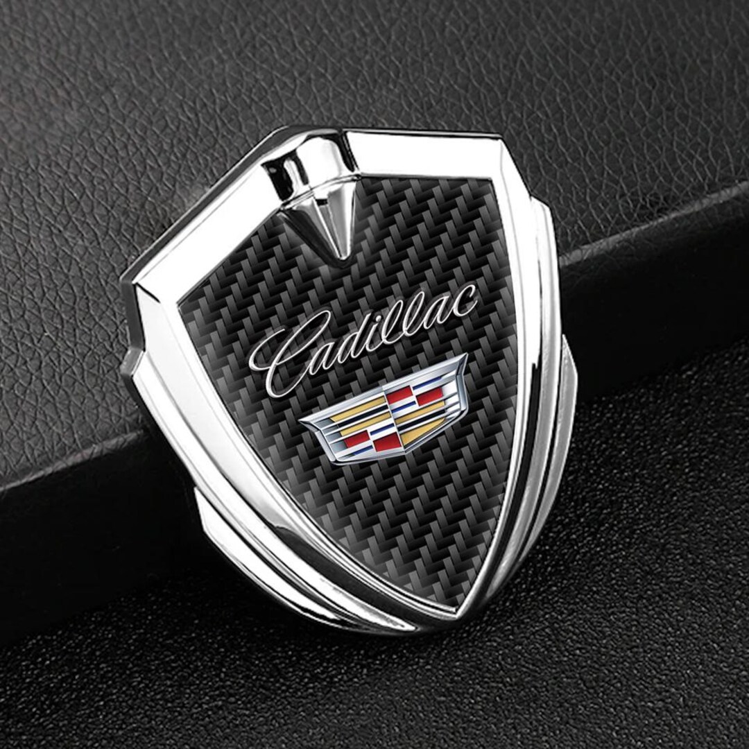 CADILLAC Metal Emblems Shield Epoxy Resin Custom Accessory Front Rear ...
