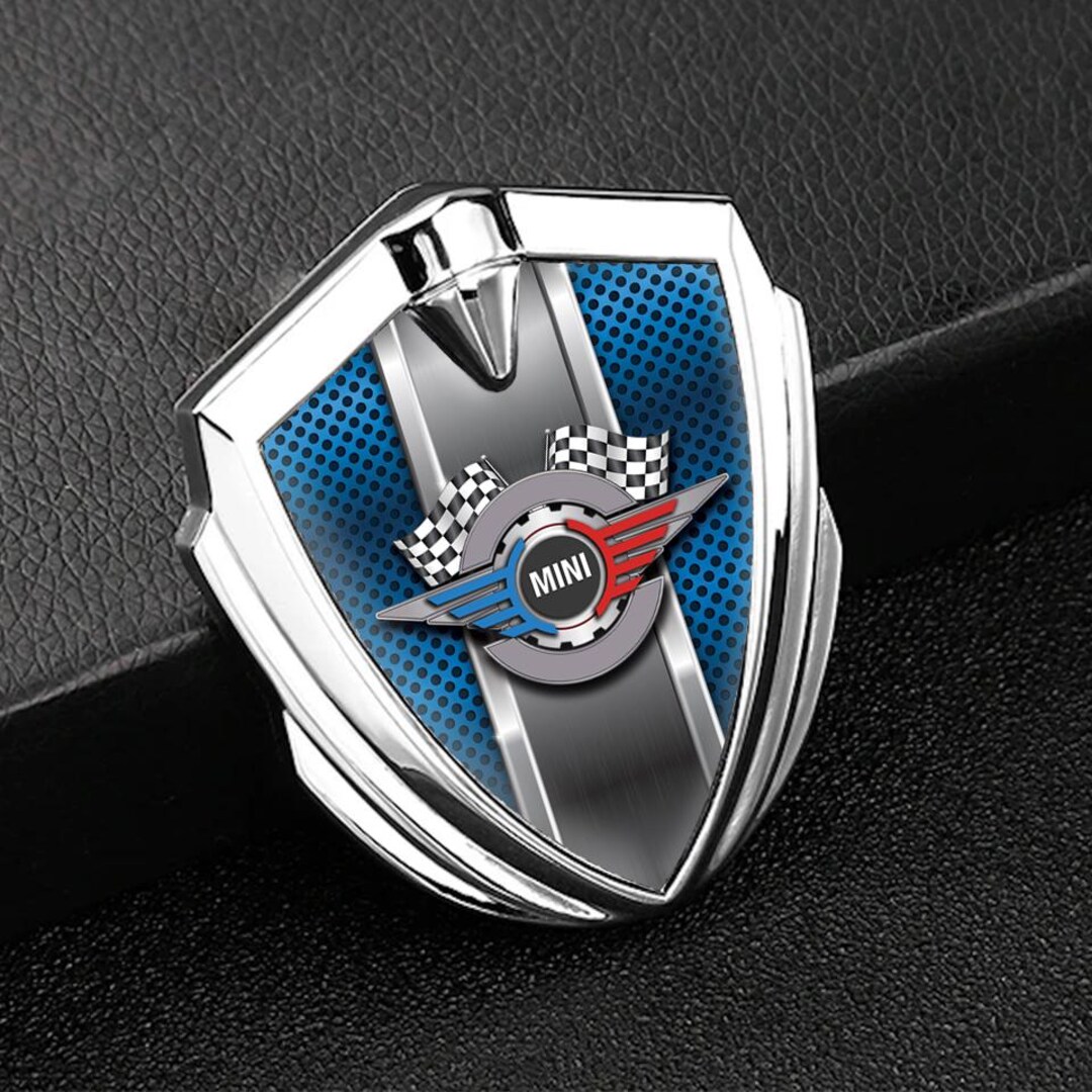 MINI Metal Emblems Shield Epoxy Resin Custom Accessory Front Rear ...