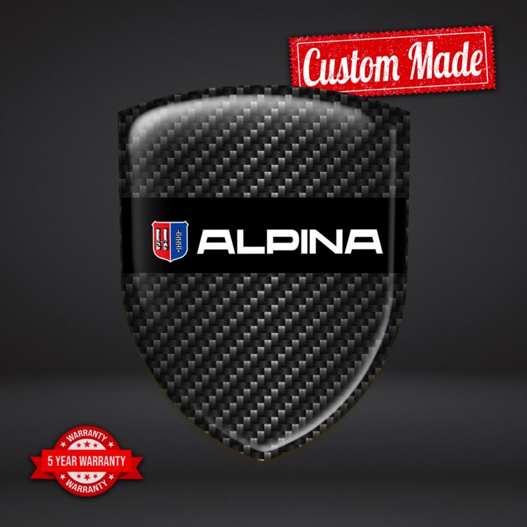 ALPINA Emblem Shield: Handmade Epoxy Resin Car Decal - Etsy