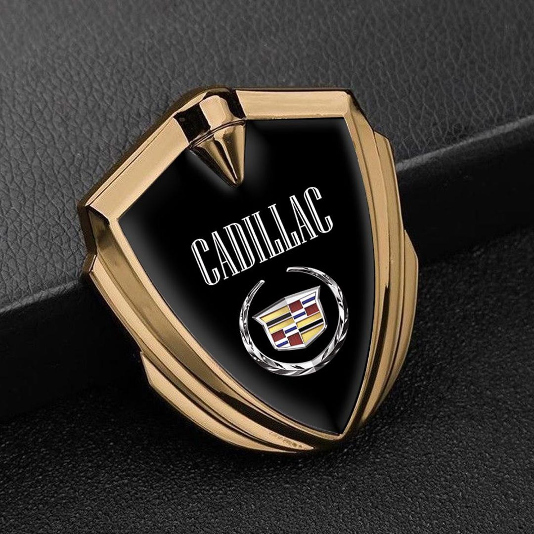 CADILLAC Metal Emblems Shield Epoxy Resin Custom Accessory Front Rear ...