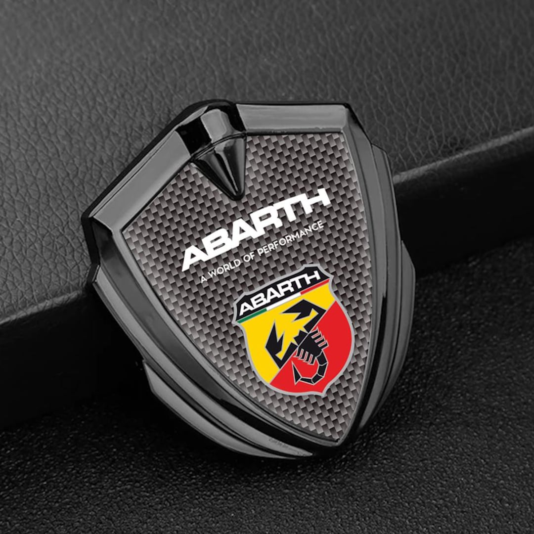 Abarth Metal Emblem Shield, Epoxy Resin Decal - Etsy