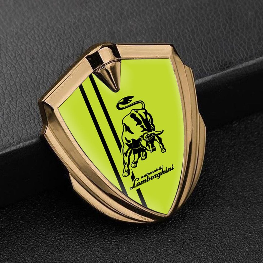 LAMBORGHINI Metal Emblems Shields Epoxy Resin Accessories Front Rear ...