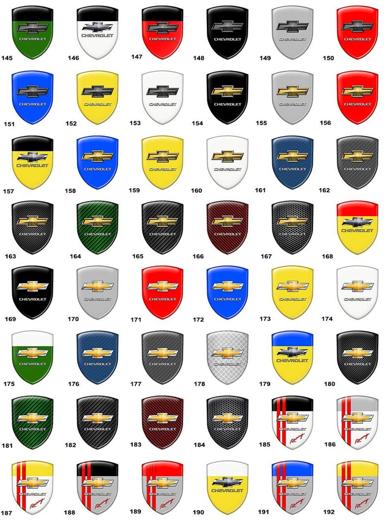 CHEVROLET Epoxy Emblem, Silicone Shield Badge, Auto Tuning Accessory - Etsy