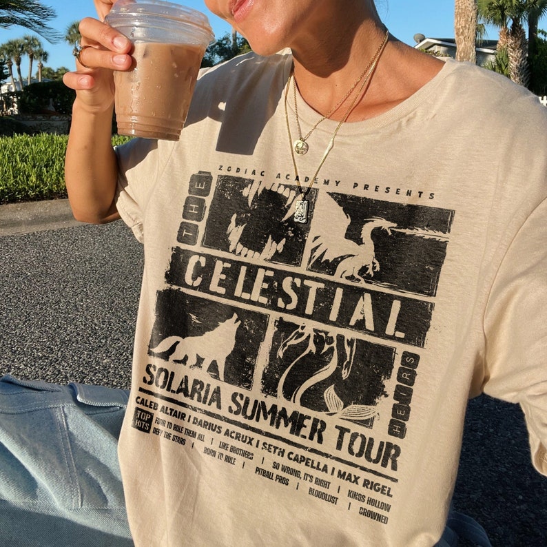 Celestial Heirs Band Shirt Zodiac Academy T-shirt Darius Acrux Caleb ...