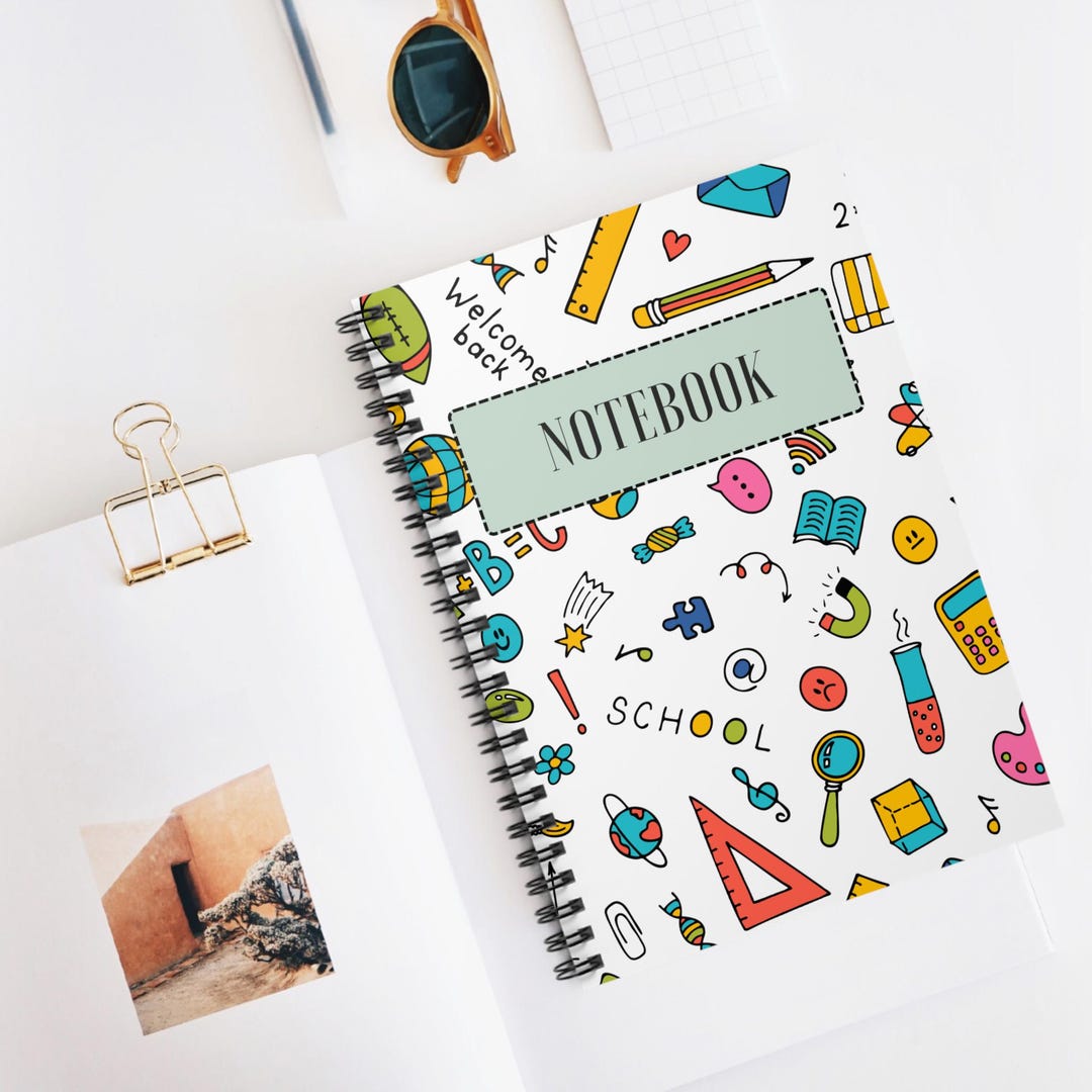 Colorful School Spiral Notebook - Fun & Functional, Perfect for ...