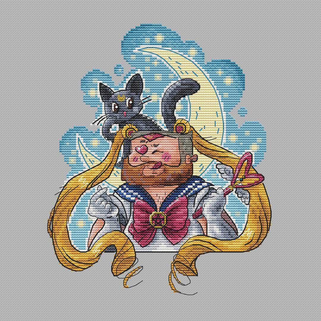 Sailor Man and Luna Runa Anime Pattern Sailor Moon Moon Gaze Pop ...