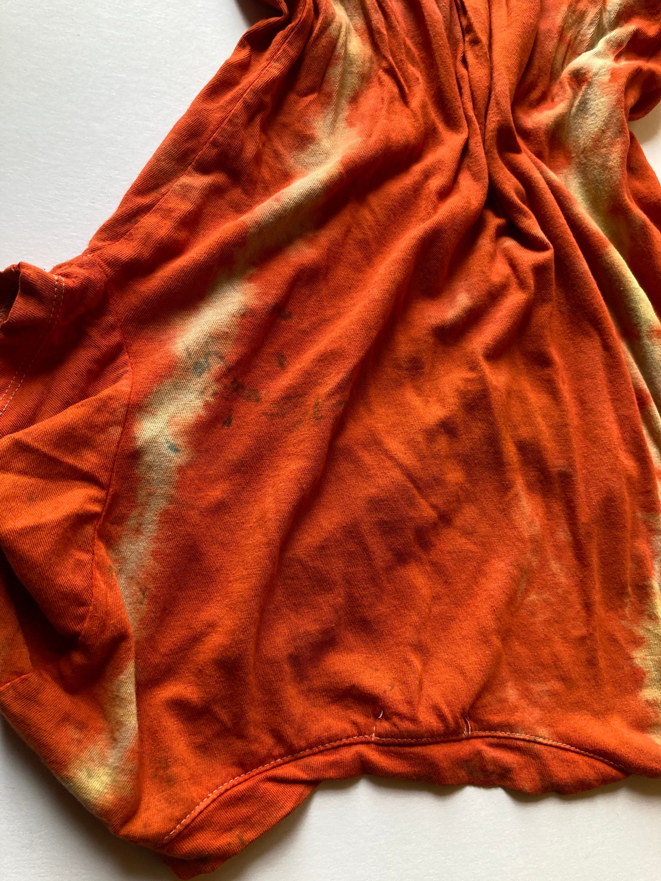 1990s Orange Rust Tie Dye Nirvana Tee - Etsy