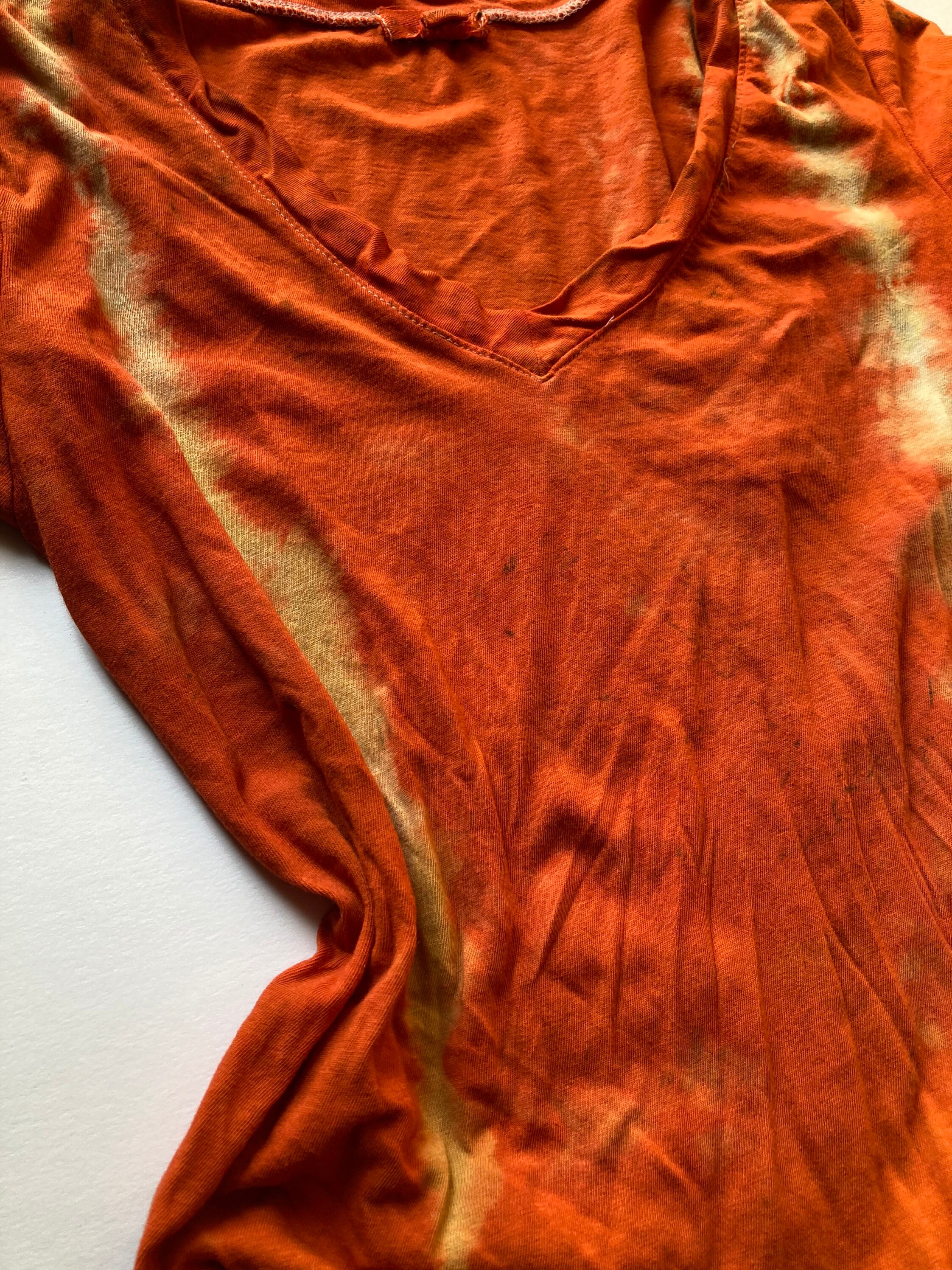1990s Orange Rust Tie Dye Nirvana Tee - Etsy