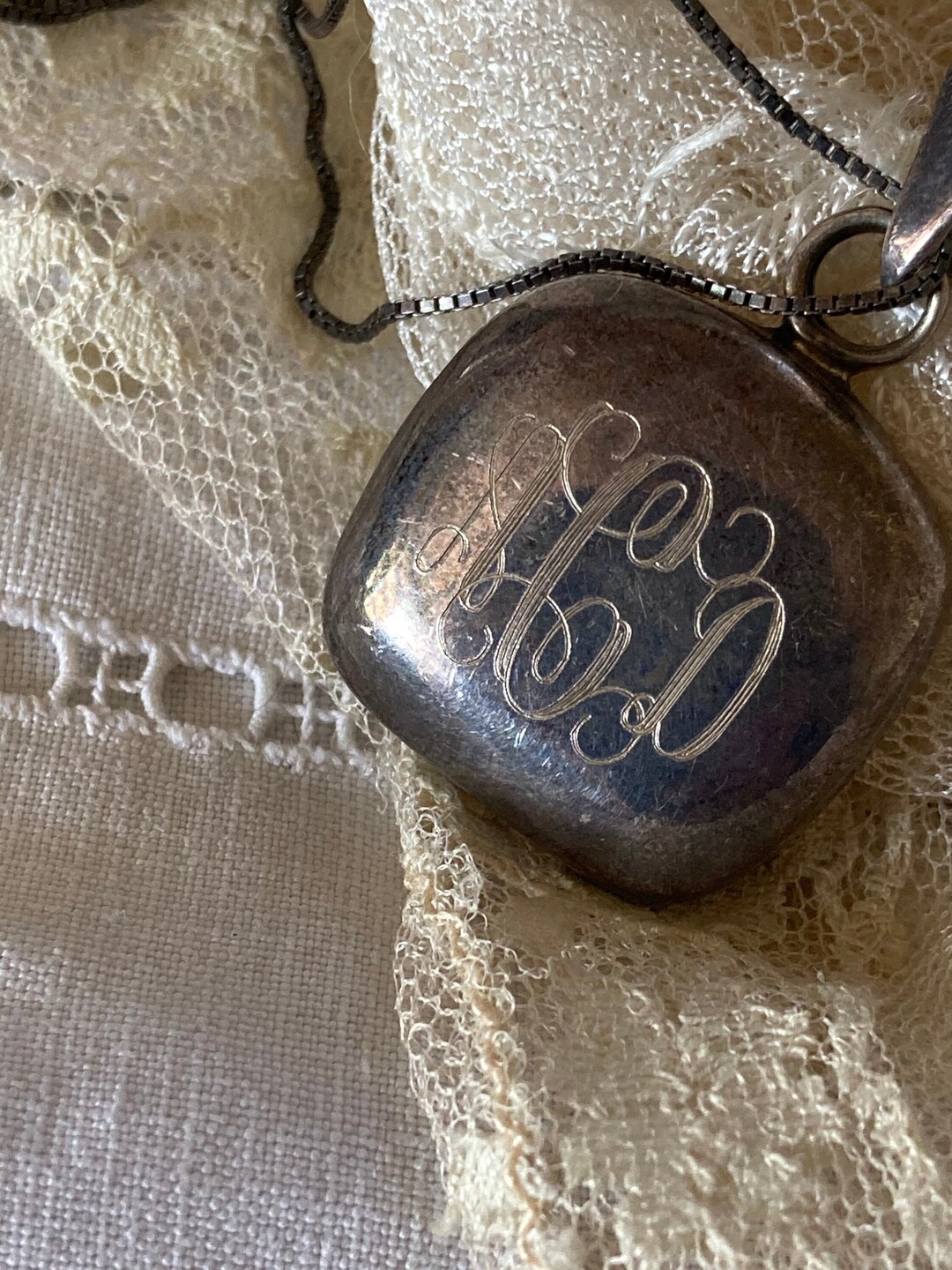 1920s Victorian Edwardian Art Deco Revival Era Sterling Silver Etched ...