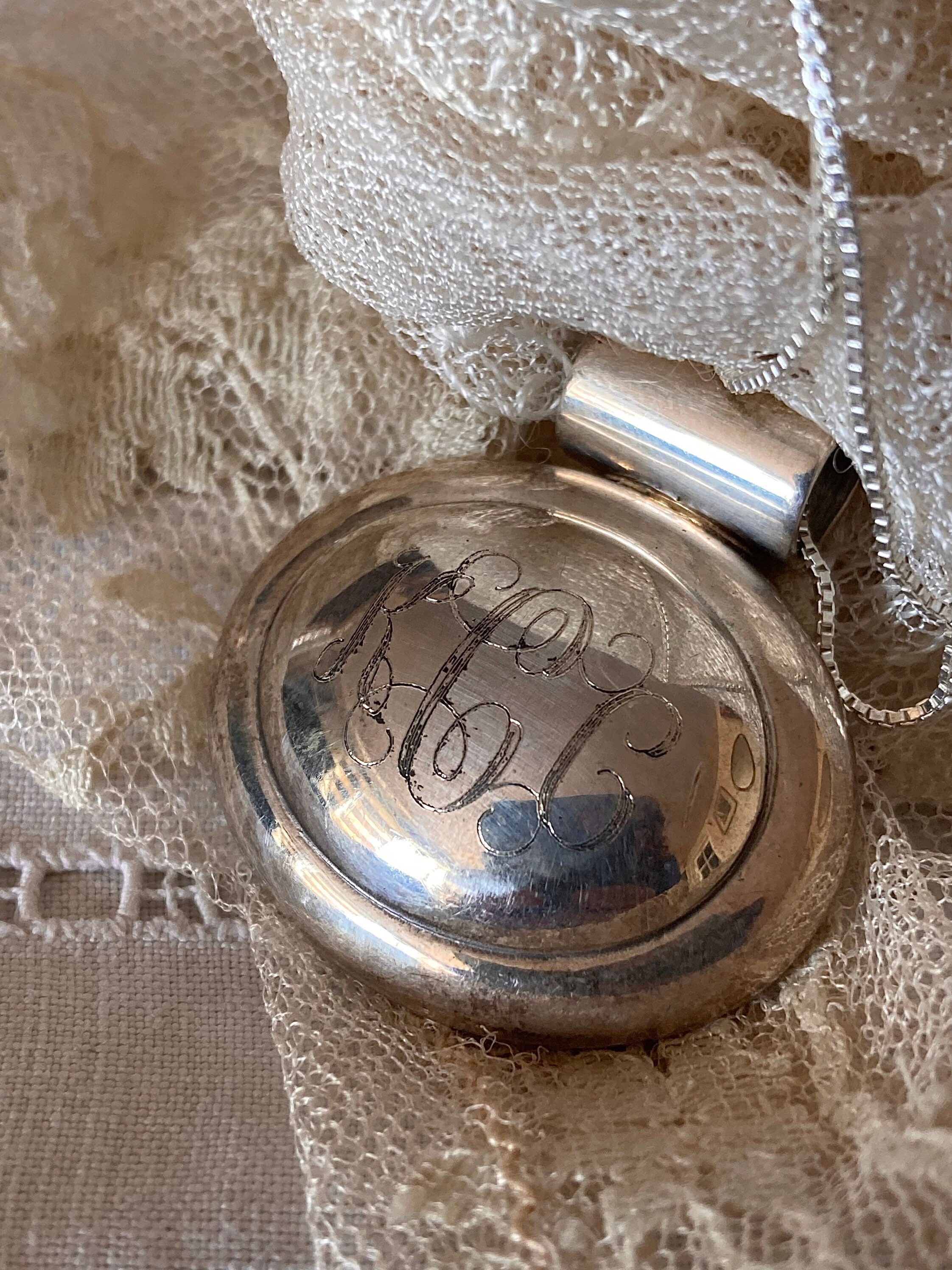 1920s Victorian Edwardian Art Deco Revival Era Sterling Silver Etched ...