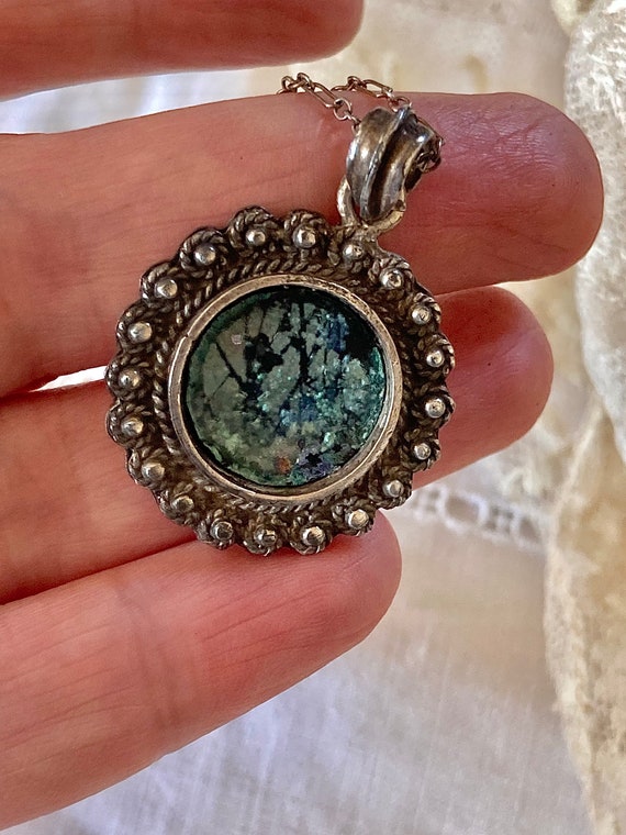 1920s Aurora Borealis Oil Slick Faience Finish Glass … - Gem