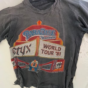 True Vintage 1980s Original Styx Rock Band Paradise Theatre 1981 World ...