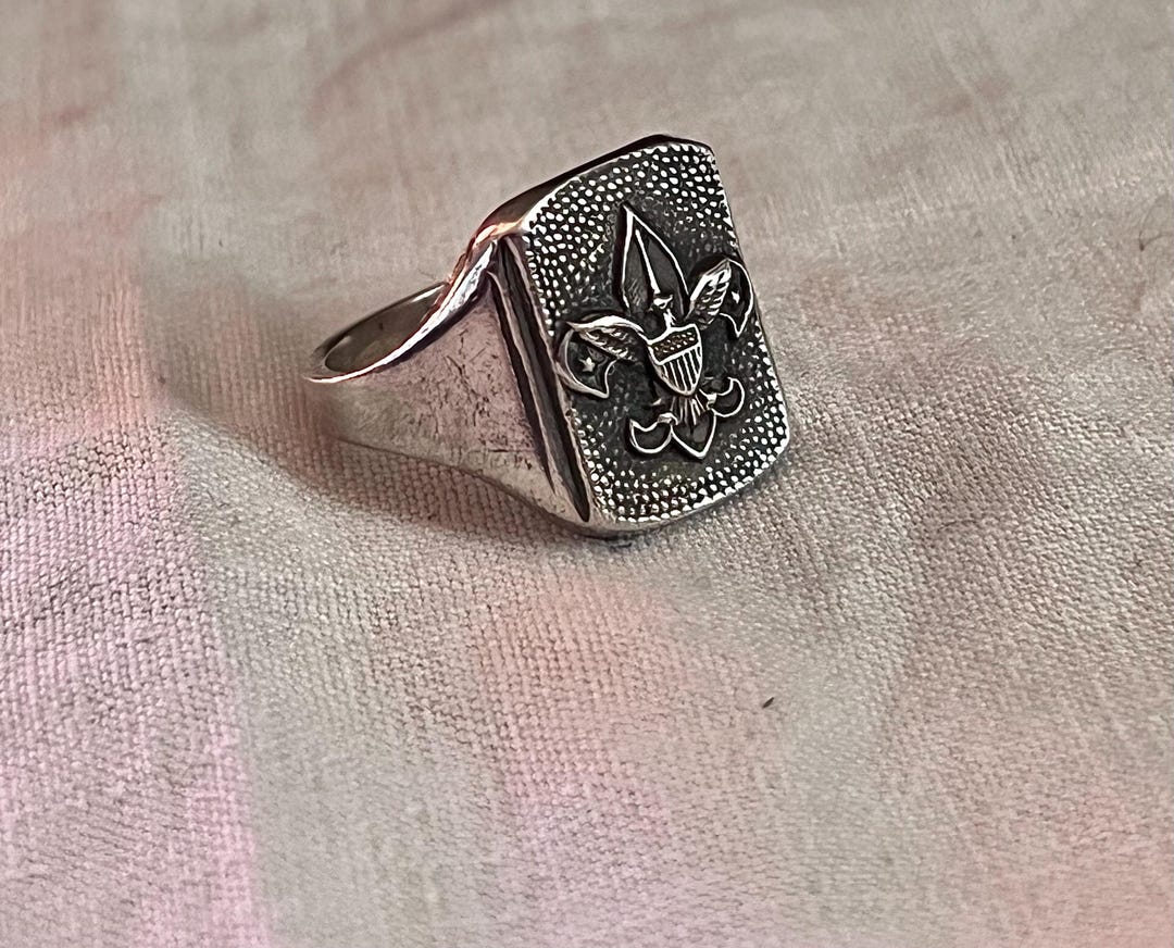 1950s United States Girlscouts Sterling Silver Sculpted Eagle & Crest ...