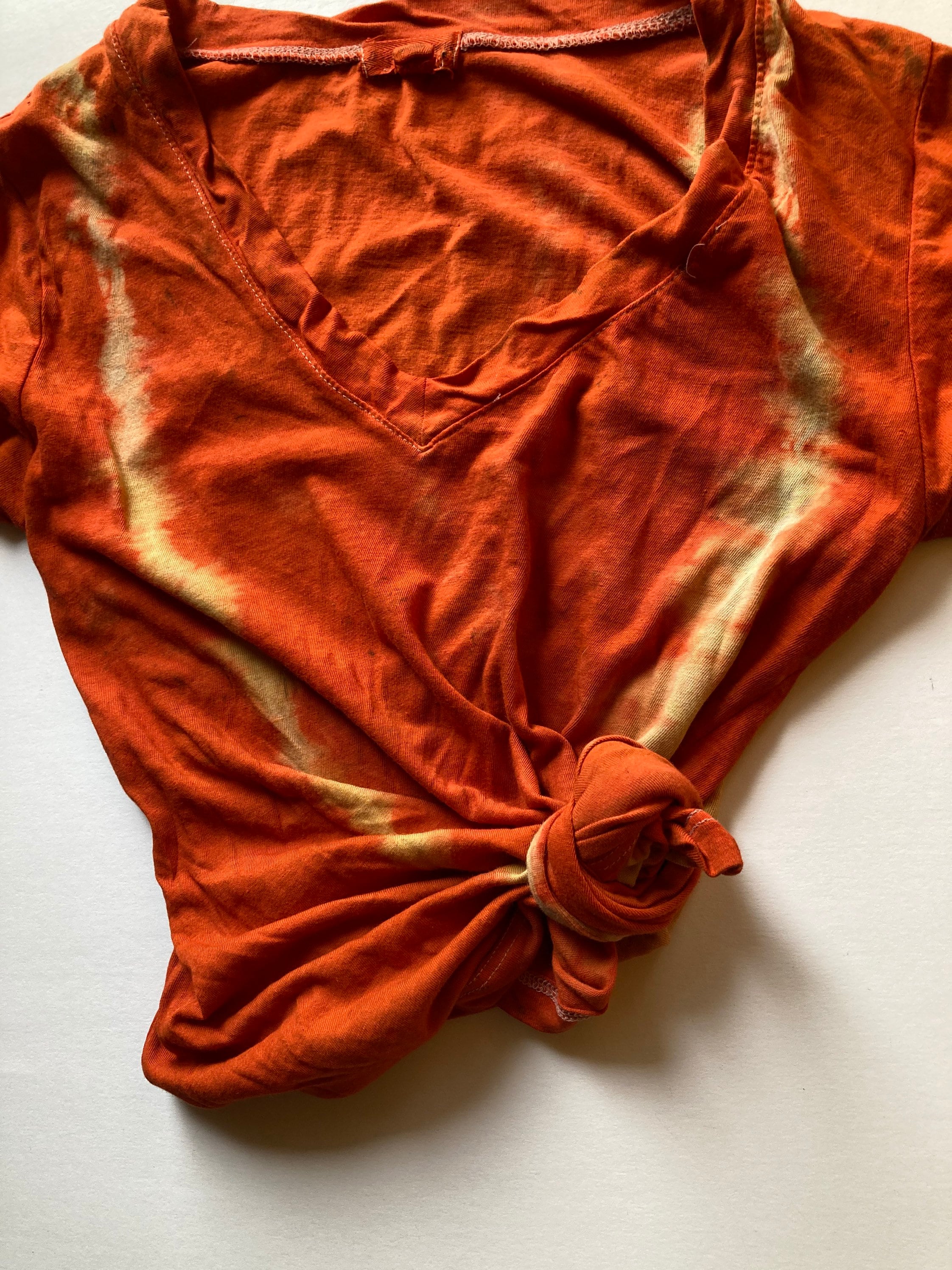 1990s Orange Rust Tie Dye Nirvana Tee - Etsy