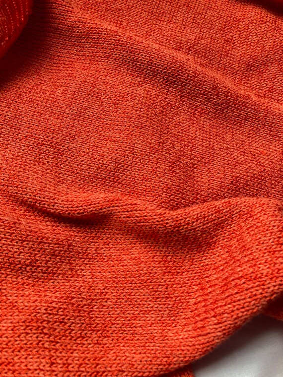 1970s Deep Red Orange I MAGNIN Kirsten Scarcelli Cott… - Gem