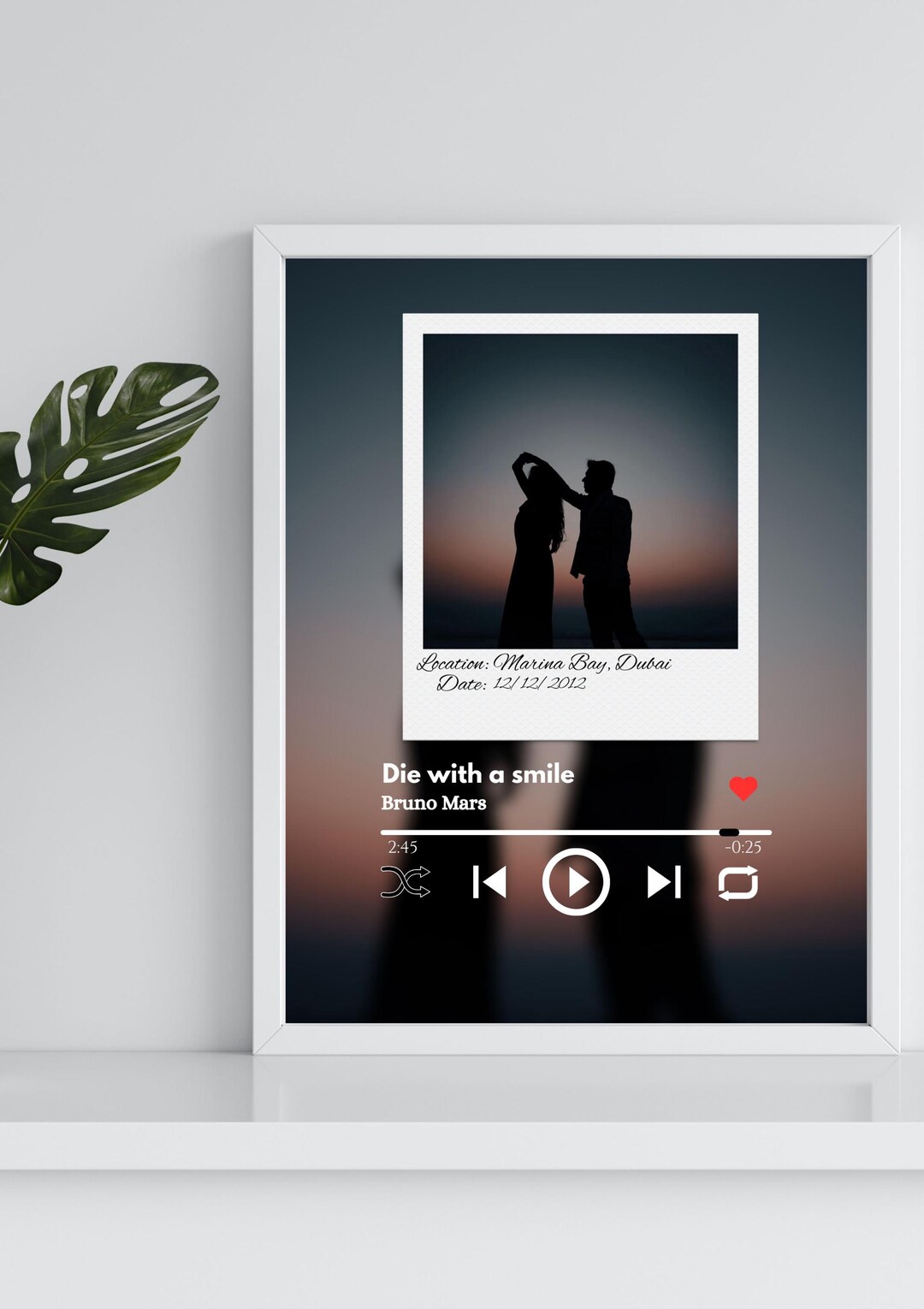 Custom Spotify Album Art Print | Personalised Digital Wall Art | Couple ...