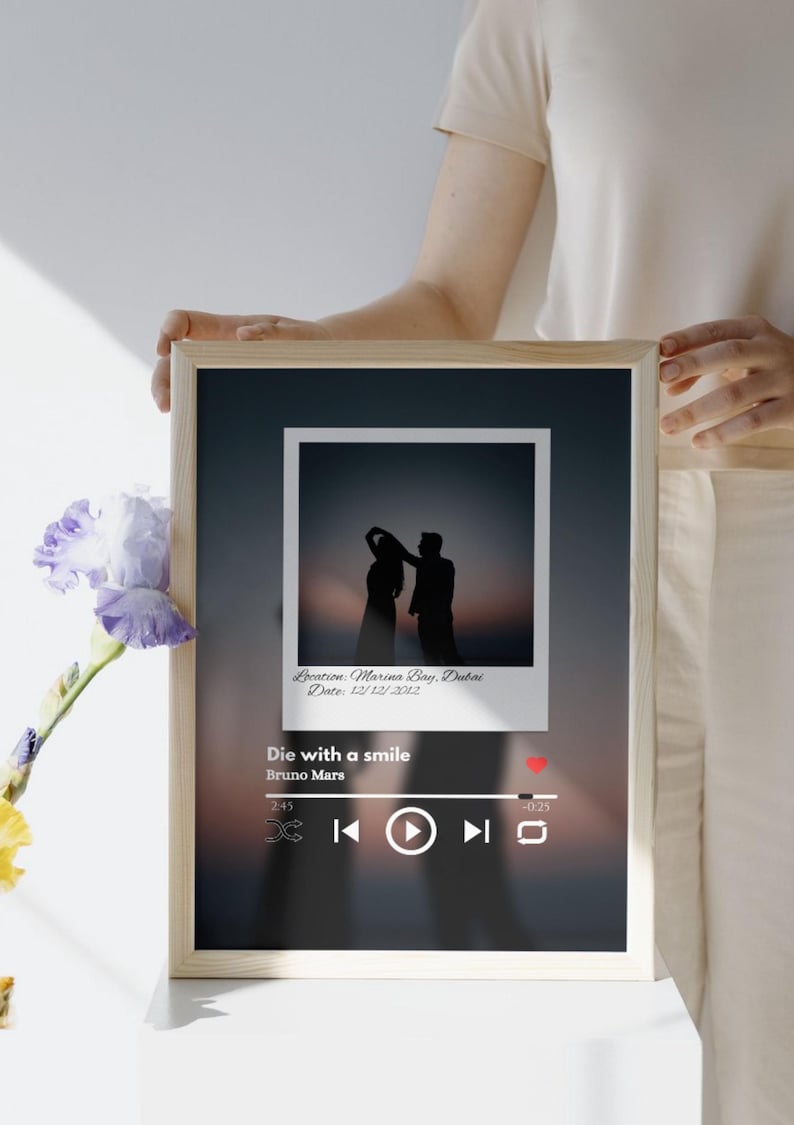 Custom Spotify Album Art Print | Personalised Digital Wall Art | Couple ...