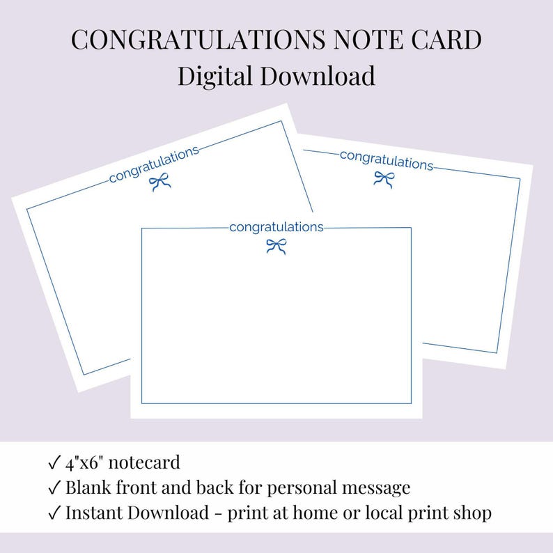 Congratulations Card Printable Greeting Blank Inside Message Space ...