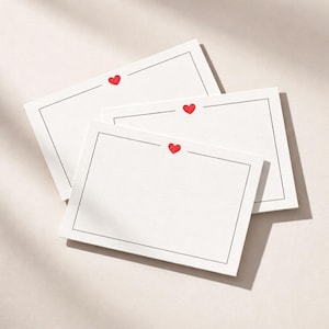 Heart Note Card Blank Template Thank You Message Stationery Digital ...