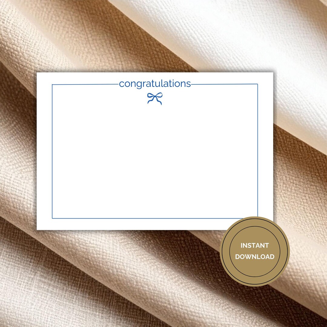 Congratulations Card Printable Greeting Blank Inside Message Space ...