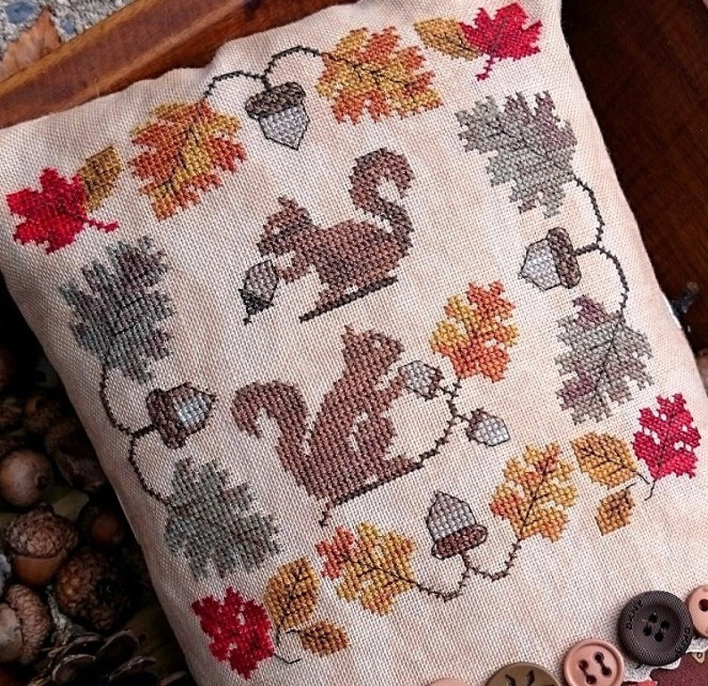 Gathering Acorns print - Etsy