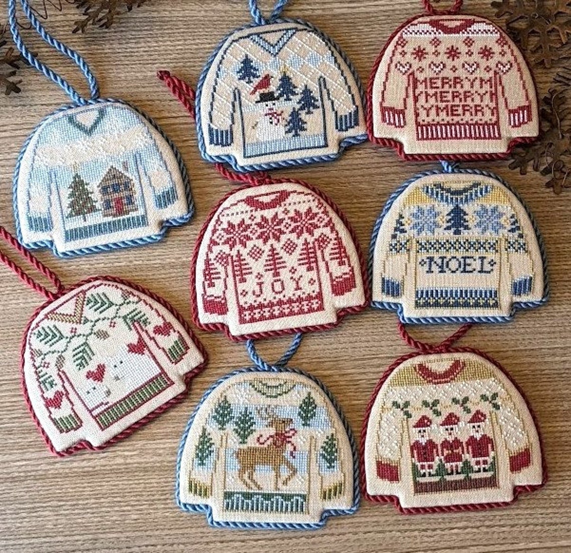 Noel En Bleu christmas in Blue Print - Etsy