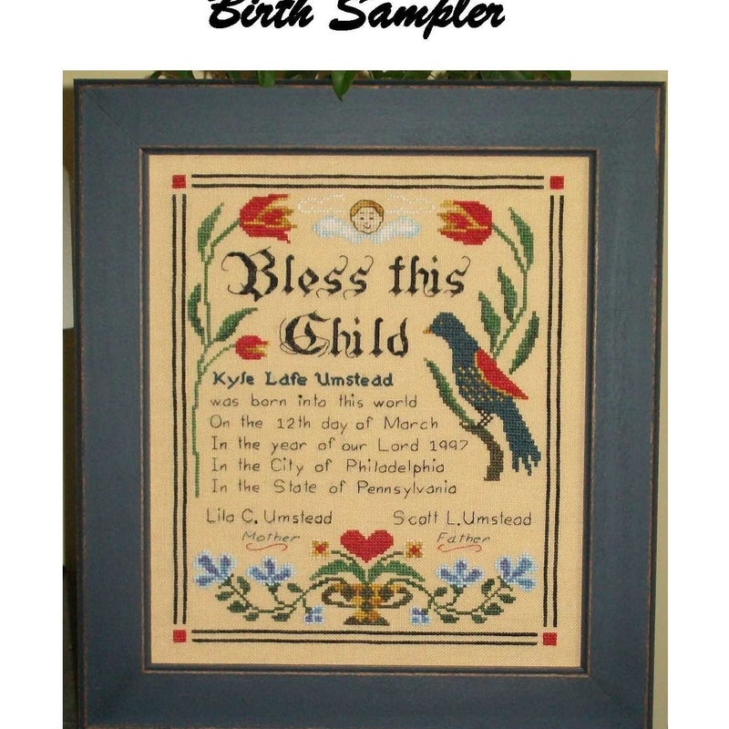 Birth Sampler - Etsy
