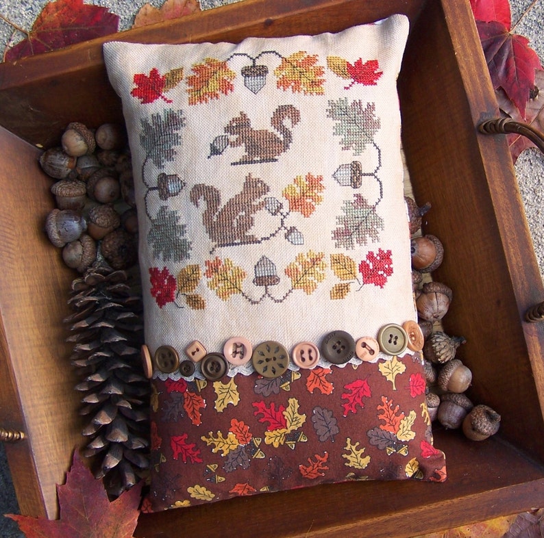 Gathering Acorns print - Etsy