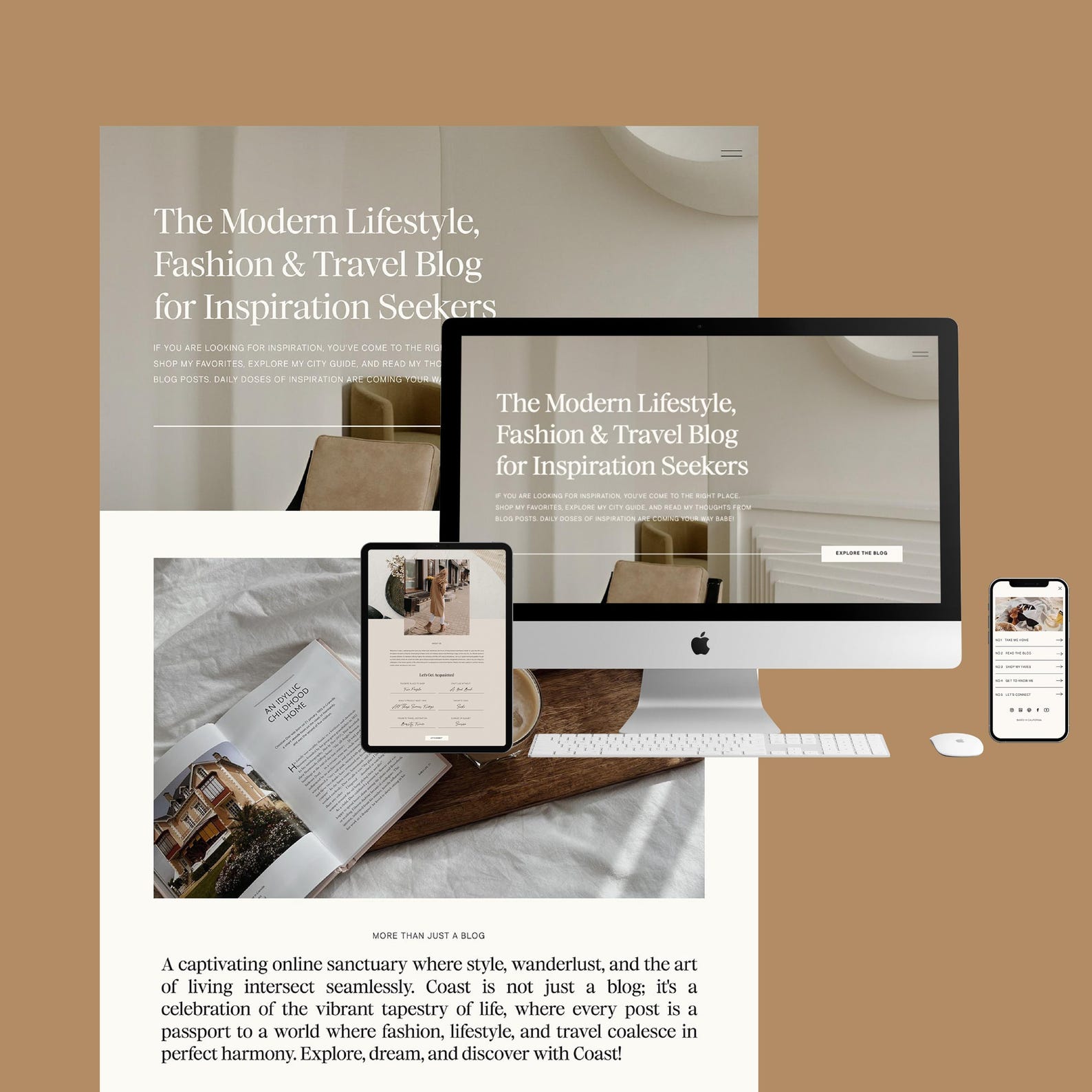 Coast Showit Blog Website Template | Modern, Minimal Design for ...