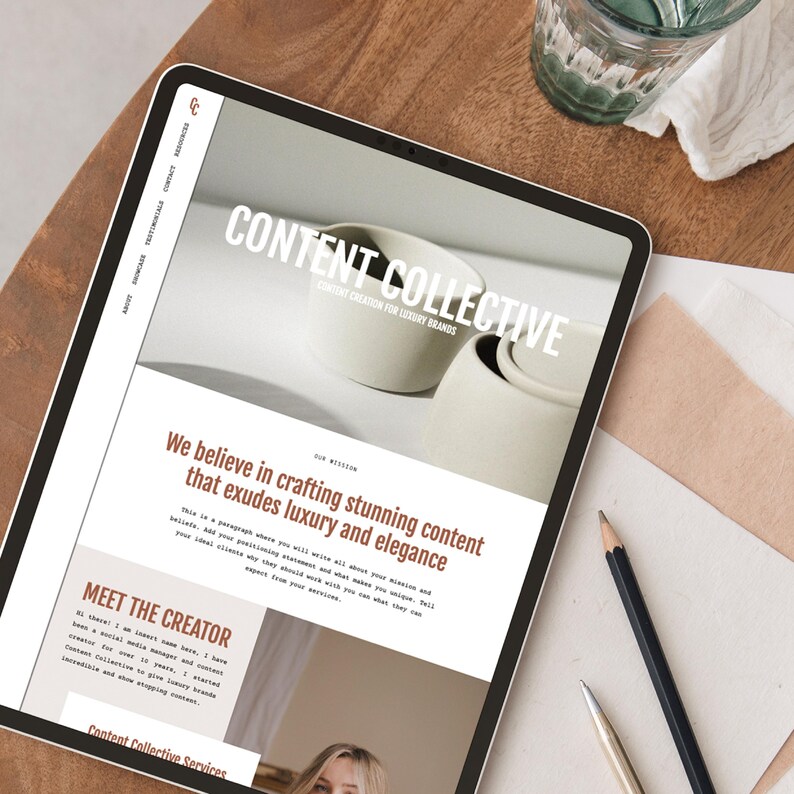Cove Showit Landing Page Template for Influencers & Content Creators ...